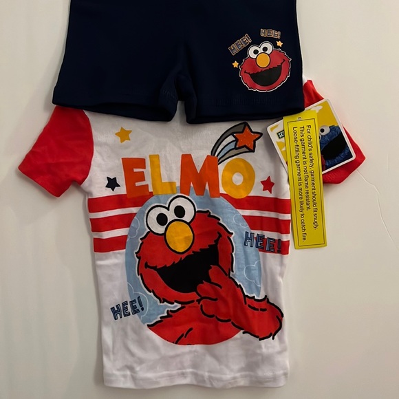 Sesame Street | Pajamas | Sesame Street Elmo Pajamas Short Sleeve ...